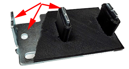 Black and gray door guides for closet doors