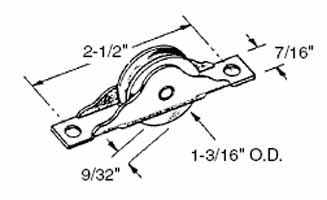 Sliding door rollers bottom mounted