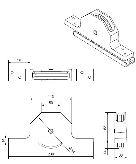 Multi slide patio door Heavy Duty Bottom Door track systems